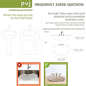 Puj – Puj Flyte Compact Infant Bathtub, Baby Bathtub for Newborns and Infants, Stylish Baby Bath Essentials for Home and Travel, 23.5 x 10.51 x 1.5 inches, White