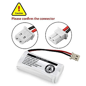 Kruta BT162342 BT262342 Cordless Phone Batteries Compatible with BT183342 BT283342 BT166342 BT266342 VTech CS6114 CS6419 CS6719 at&T EL52300 CL80111 Handset Telephone (Pack of 2)