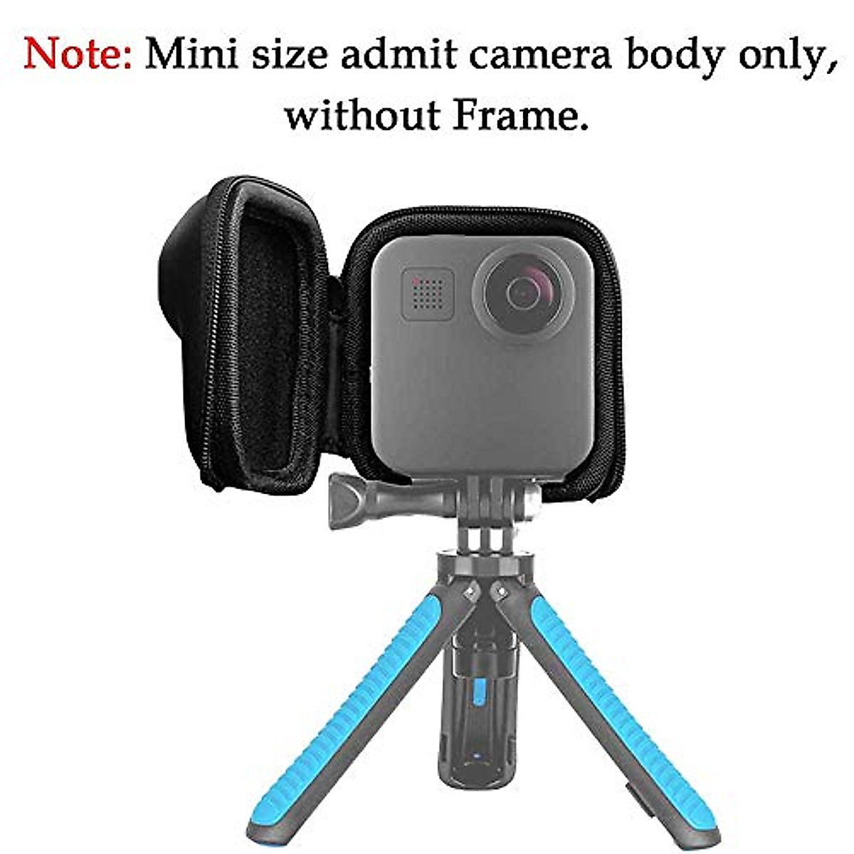 ULBTER Mini Storage Bag Case for GoPro MAX Waterproof 360 Camera + Rubber Lens Cap Cover, Carrying Portable Boxes Accessory for Go pro Max [2+1 Pack]