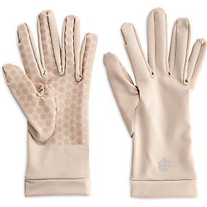 Coolibar UPF 50+ Unisex Sawyer UV Sun Gloves - Sun Protective (Medium- Beige)