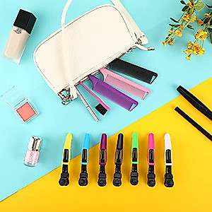 12 Pieces Rat Tail Combs Hair Clips Set,3 Rat Tail Combs 7 Alligator Hair Clips Pin Rat Tail Teasing Parting Combs and Mini Rubber Bands,Hair Styling Braiding Comb for Women Girls (Delicate Color)