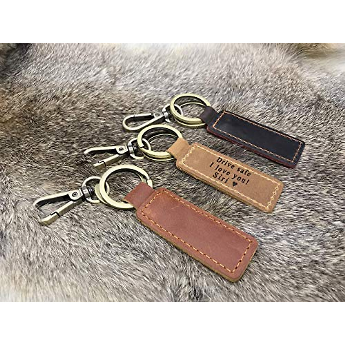 PERSONALIZED Leather KEYCHAIN, Coordinates Key Chain, 3rd Anniversary, Gift for Birthday, Keyfob, Best Gift
