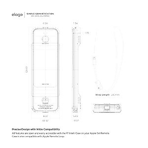Elago R1 Silicone Case Compatible with Apple TV 4K 4th and 5th Generation Siri Remote Control - Red
