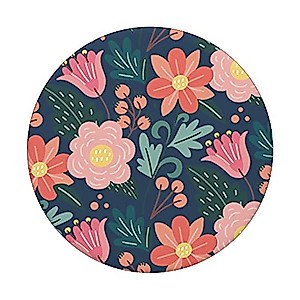 Cute Garden Botanical Colorful Floral Pattern PopSockets Swappable PopGrip
