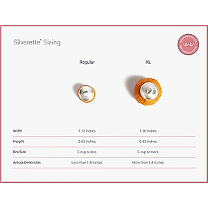 SILVERETTE The Original Silver Nursing Cups, Silverettes Metal Nipple Covers for Breastfeeding, Nursing Shield, 925 Silver Nipple Cover Guards, Soothe and Protect Sore Nipples -Made in Italy