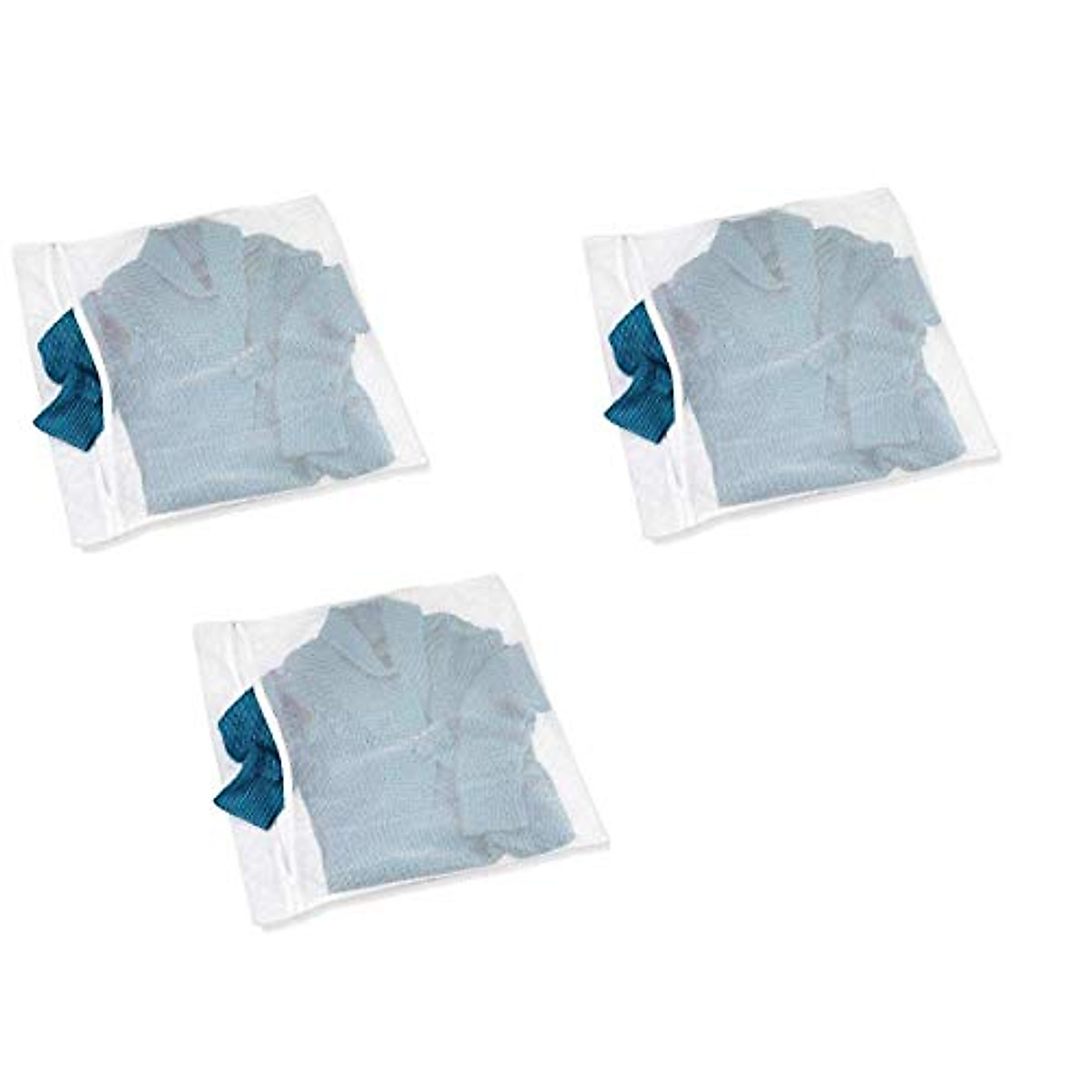 Dependable Industries 3 Pack Extra Large Reusable Zippered Mesh Washing Machine Bags Protect Your Delicates Socks Lingerie