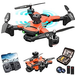 RiskOrb 2023 Upgrade Drone with 1080P Dual Camera for Adults/Kids/Beginners,540° Obstacle Avoidance,Optical Flow Positioning,3D Flip,Remote Control FPV Video ESC Camera, Foldable Pro Quadcopter,Toys Gift for Boys/Girls ,2 Batteries