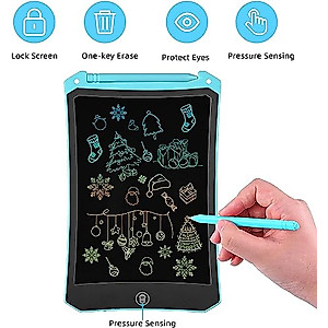 LCD Writing Tablet, 8.5 Inch Colorful Doodle Board Electronic Doodle Pad, Drawing Board Drawing Tablets for Kids, Educational Toys Birthday Gifts for Girls Boys Age 3-8 (Blue)