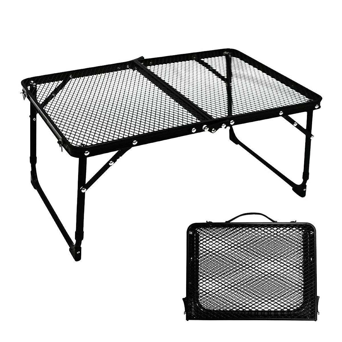 TIYASTUN Camping Table Small Foldable Table Small Folding Table Portable Table Adjustable Folding Table Picnic Table Beach Table Camp Table Grill Table bbq Table