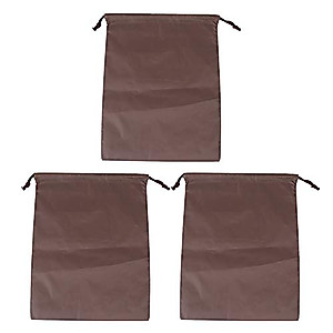 Drawstring Bag,Nylon Drawstring Storage Bags proof Storage Bags for Shoes Clothes Organizer(Coffee)