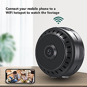 WD15 WiFi Camera Security Camera, Home Security Cameras with 1080P Back Magnet APP Share NightVision LoopRecording, Indoor Camera for Home