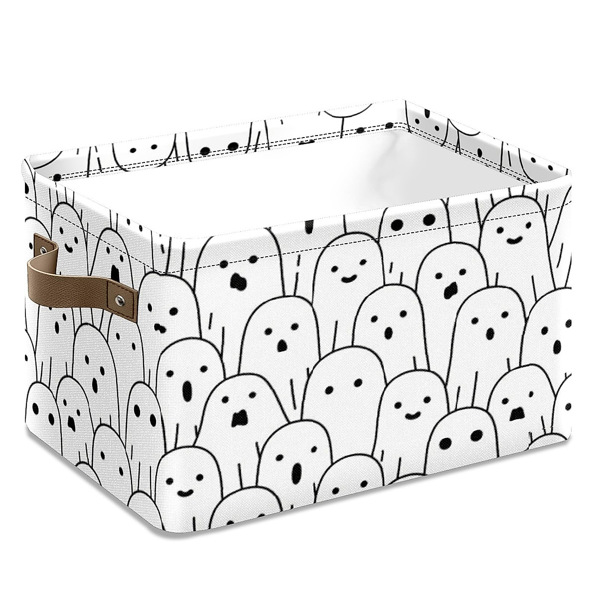 Halloween Basket Trick or Treat Bags Boo Basket with Handles Halloween Cute Ghost Halloween Storage Containers for Storage Toy Storage