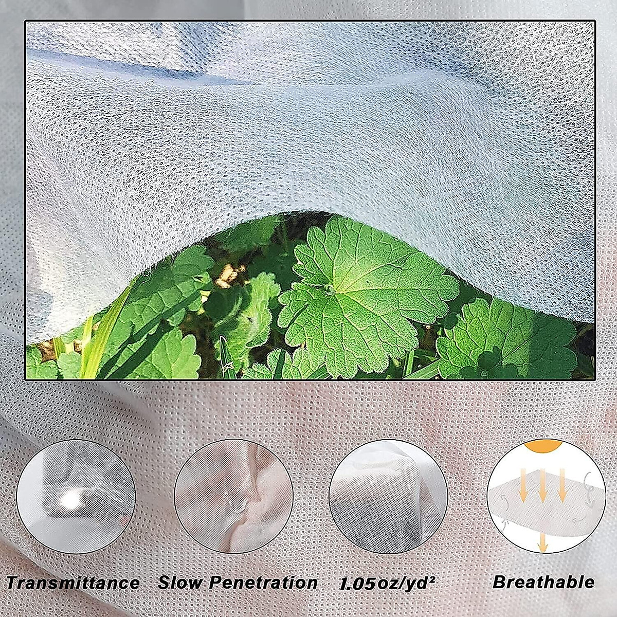 GonLei 2Pack 10X25 FT+1Pack 10X50FT Plant Covers Freeze Protection