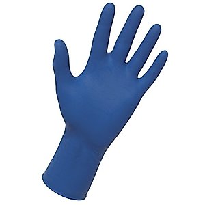 SAS Safety 6604 Thickster X-Large Textured Exam Grade Latex Gloves, Blue
