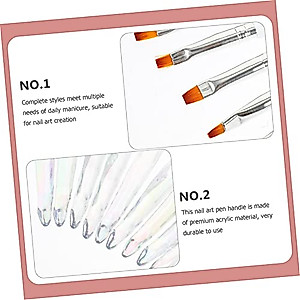 minkissy 9pcs Nail Pen Nail Airbrush Pinceles Para Uñas Acrilicas Lipstick Applicator Fine Brushes Nail Art Supplies Nail Art Brushes Nail Art Pen Manicure DIY Drawing Pen Nail Supplies UV