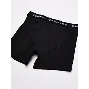 Calvin Klein Men's Cotton Stretch 5-Pack Boxer Brief, 2 Black, 2 White, 1 Grey Heather, L