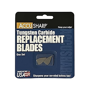 AccuSharp 003 Knife Sharpener Replacement Blades - High-Grade Industrial Tungsten Carbide Sharpener Blades - 2 Reversible Blades - 1 Pack