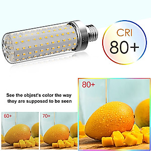 tebio 35W Warm LED Light Bulb 300W Equivalent 3500 Lumen Warm White 3000K, E26/E27 Base Non-dimmable LED Corn Bulbs 3-Pack
