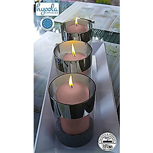 Hyoola Light Pink Pillar Candles 3x6 Inch - 6 Pack Unscented Pillar Candles Bulk - European Made