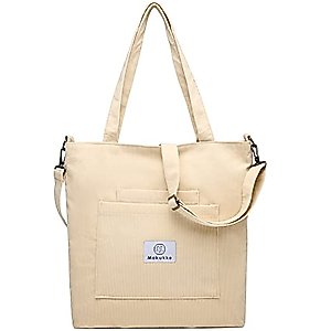 Makukke Corduroy Totes Bag Women - Shoulder Hobo Bag Handbags Crossbody Bag Big Capacity Shopping Purses