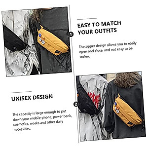 PACKOVE 1Pc Shoulder Bags waist bag for women crossbody bags for women trendy women hip bum bag casual belt bag belt bag for women Casual Bag chest shoulder bag badge man running nylon