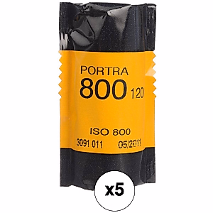Kodak 812 7946 Professional Portra 800 Color Negative Film 120 (ISO 800) 5 Roll Pack