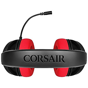 Corsair HS35 - Stereo Gaming Headset - Discord Certified - Memory Foam Earcups - Works with PC, Xbox Series X, Xbox Series S, Xbox One, PS5, PS4, Nintendo Switch and Mobile – Red