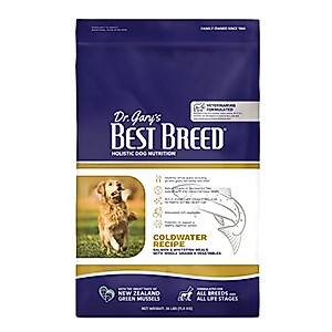 Best Breed Dr. Gary's Coldwater Recipe Slow-Cooked in USA, Natural Dry Dog Food for All Breeds and Sizes, 26lbs.