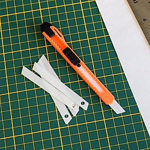 ToolTreaux 10-Pack Snap-off 9mm Utility Knife Ceramic Razor Blades, Ultra Sharp Craft Supplies