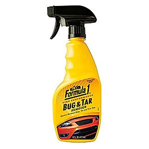 Formula 1 Bug and Tar Remover - Sap, Tar, Dirt & Bug Remover Car Detailing - Powerful Car Cleaner - Exterior Care Products Won’t Scratch Paint (16 oz)