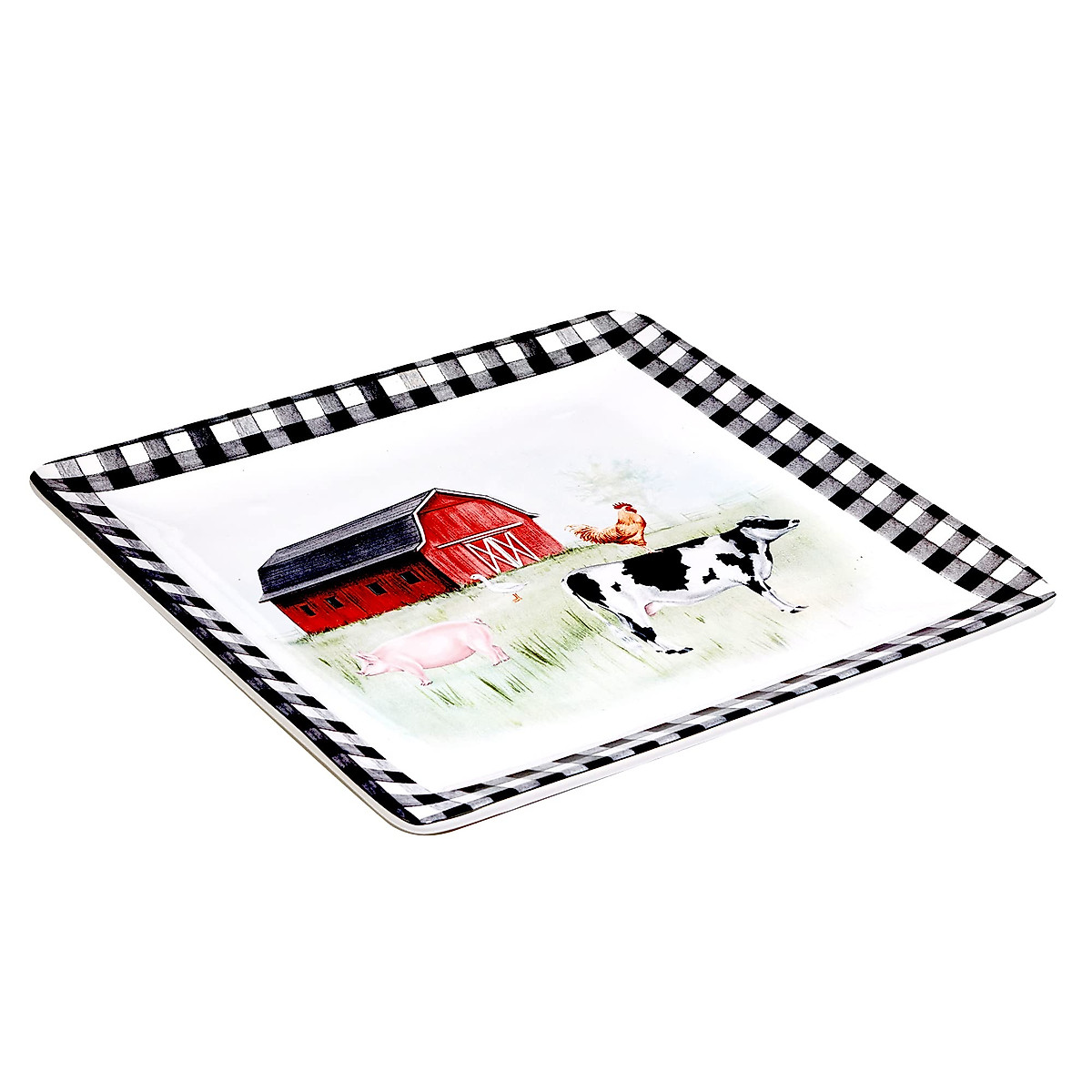 Certified International On The Farm Square Platter Large