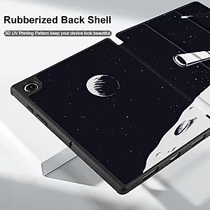 DONGKE Case for Samsung Galaxy Tab A8 10.5 Inch 2022 (SM-X200/X205/X207), Trifold Stand Cover with Auto Wake/Sleep + Soft TPU Protective Stand Back Cover for Galaxy Tab A8 10.5", Spaceman