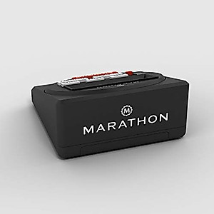 Marathon 24 Hour Digital Timer, Black - Large, Easy-to-Read LCD Display - Loud Ring Alarm - Clock Feature - AA Battery Included