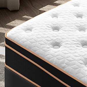 BedStory Queen Mattress, 12 Inch Hybrid Mattress with Foam & Individually Wrapped Pocket Coils Luxury Spring Mattress Motion-Isolation CertiPUR-US Certified 60 x 80 Inch