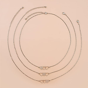 Sister Necklace for 2/3/4/5 Heart Matching Necklaces Best Friend Long Distance Friendship Jewelry Birthday Bff Gift-B
