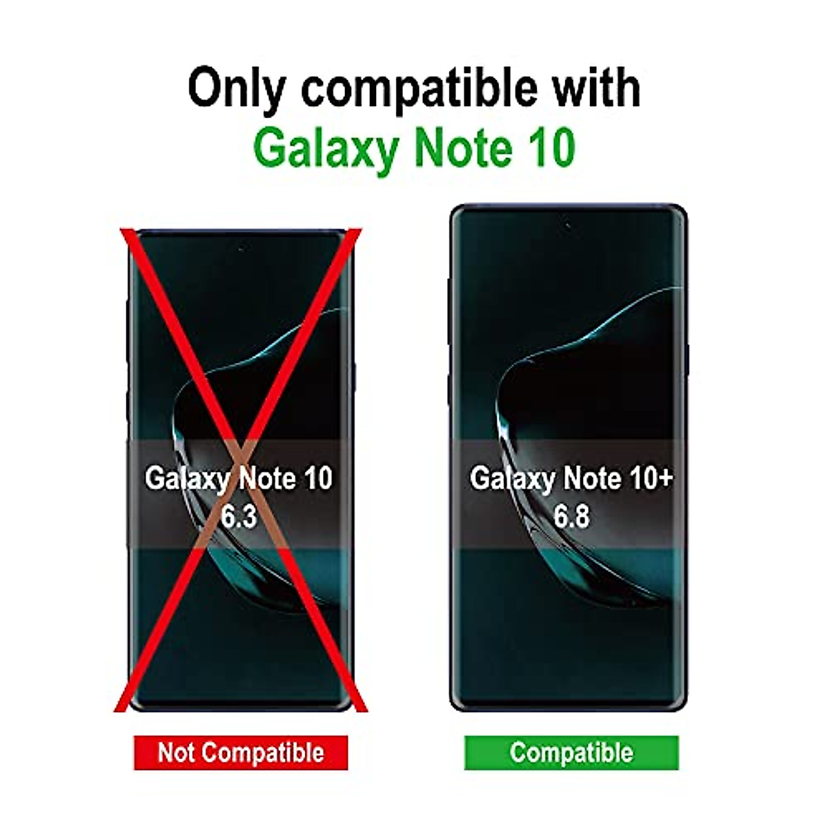 AACL Screen Protector for Samsung Galaxy Note 10 Plus,6.8 Inch,Curved Tempered Glass,Compatible with Ultrasonic Fingerprint Scanner,2 Pack