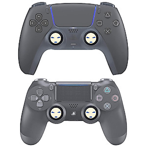 9CDeer Performance Joystick Analog Stick Thumb Grips Set of 6 Compatible with PS5, PS4, Xbox Series X/S Xbox One, Switch Pro Controller Iron Man Black & Blue