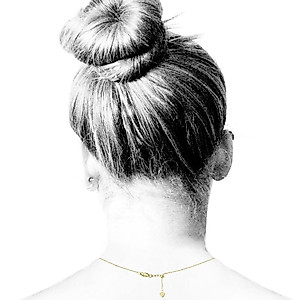 Ritastephens 14k Yellow Gold Mini Dangle Cross with Miraculous Mary Medal Adjustable Choker Necklace