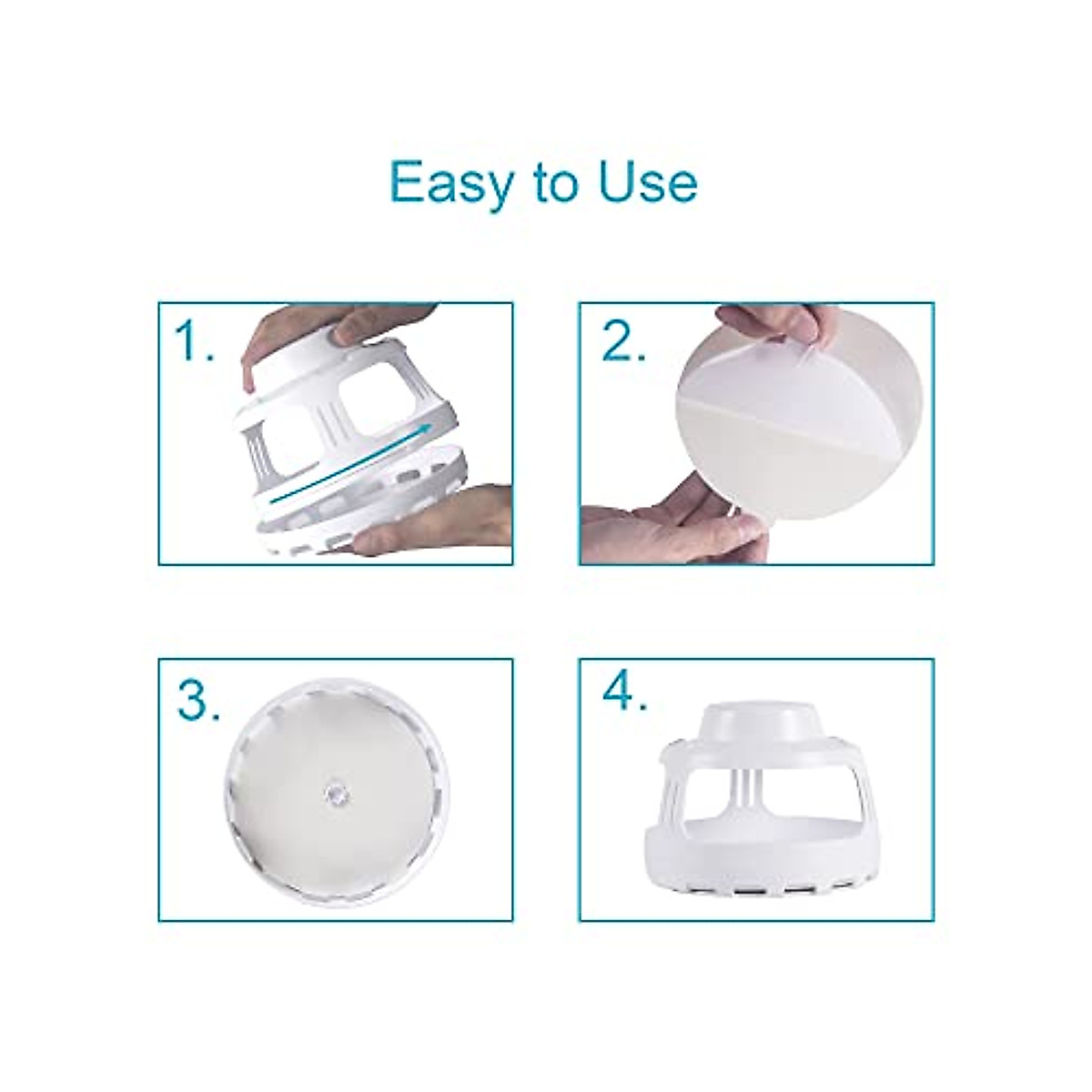 12 Pcs Flea Trap Refill Discs 5.4" Replacement Glue Boards with Hole Fits Flea Traps for Inside Your Home, Sticky Pads for Fleas, Bugs, Flies, Mosquitos, etc