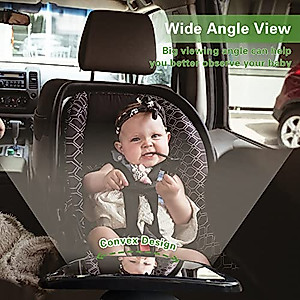 Moyu Home Baby Car Mirror,Safety Back Car Seat Mirror for Rear Facing Infant Child with Wide Crystal Clear View,Shatterproof, Crash Tested and Certified
