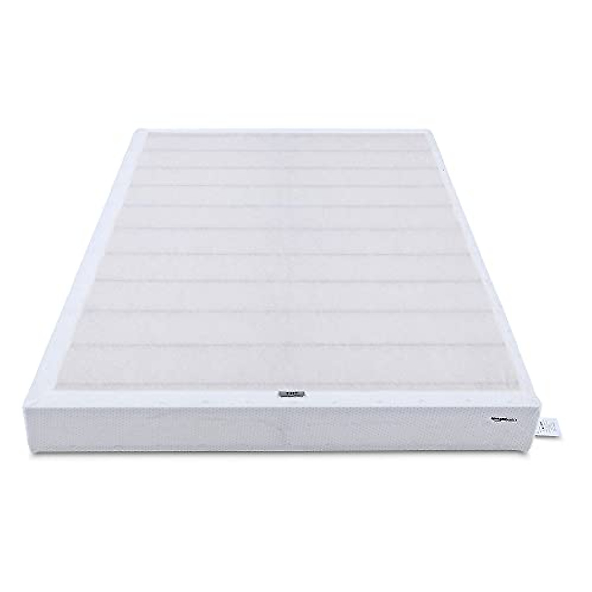 Amazon Basics Smart Box Spring Bed Base, 5 Inch Mattress Foundation, Tool-Free Easy Assembly, Twin, White
