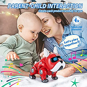 Noetoy Robot Toys, Smart Electronic Pets with Electronic Light & Music, Fun Interactive Early Educational Toy Christmas Birthday Gift for 1 2 3 Years Old Boys Girls
