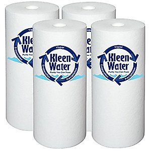KleenWater "Made in the USA" KW4510G-20M Dirt Rust Sediment Filter, 20 Micron, Whole House Water Filter Replacement Cartridge, Set of 4