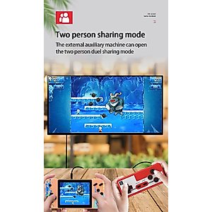 Handheld Game Console, Retro Game Console Built-in 800+ Classic Games, 3.5-inch Portable Game Console, AV Output Video Game Console Screen HD Screen Hand Held Games Gifts for Kids and Adults (Pink)