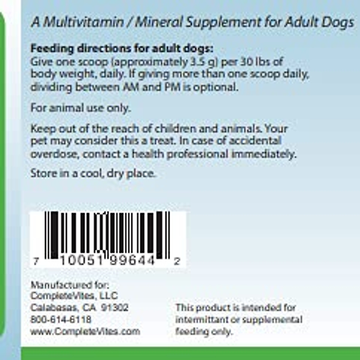 CompleteVites Stud Canine – Vitamin and Mineral Supplement for Stud Dogs-Large Dog Size(Over 25lbs)Veterinary formulated-48 nutrients-Omega Fatty Acids,Amino Acids,Digestive Enzymes + More 315 Grams