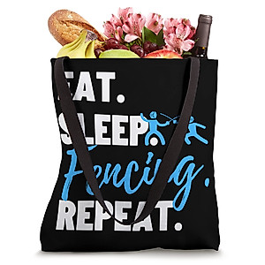 Eat Sleep Fencing Repeat - Fencing Tote Bag