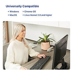 Verbatim Slimline Wireless Keyboard 2.4GHz USB Plug-and-Play Numeric Keypad Adjustable Tilt Legs Wireless Full-Size Computer Keyboard Compatible with PC, Laptop -Frustration Free Packaging Black 70738