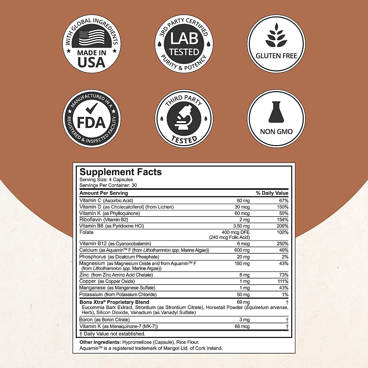 Bundle Vanilla Protein Powder for Kids & Teens - Protein, Multivitamin, Omega 3-6-9, Probiotic, Calcium and Bone Xtra - Bone Strength 120 Vegan Capsules for Optimal Growth, Bone Health & Bone Strength