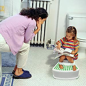 Kids Green Step Stool - Great for Potty Training, Bathroom, Bedroom, Toy Room, Kitchen, and Living Room. Perfect for Your House