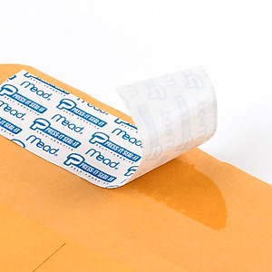 Mead Letter Size Mailing Envelopes, Press-It Seal-It Self Adhesive Closure, All-Purpose 24-lb Paper, 9" X 12", Brown Kraft Material, 25/Pack (76086)
